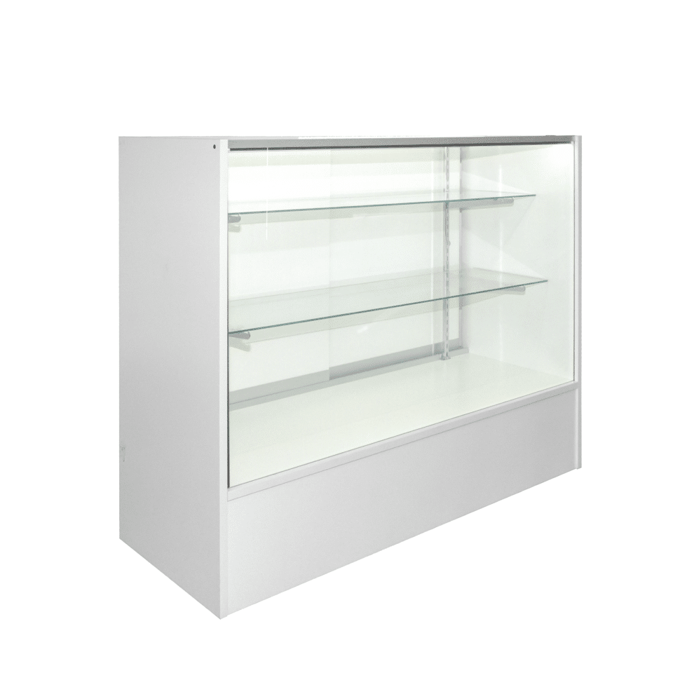 48" White Display Case | Full Vision