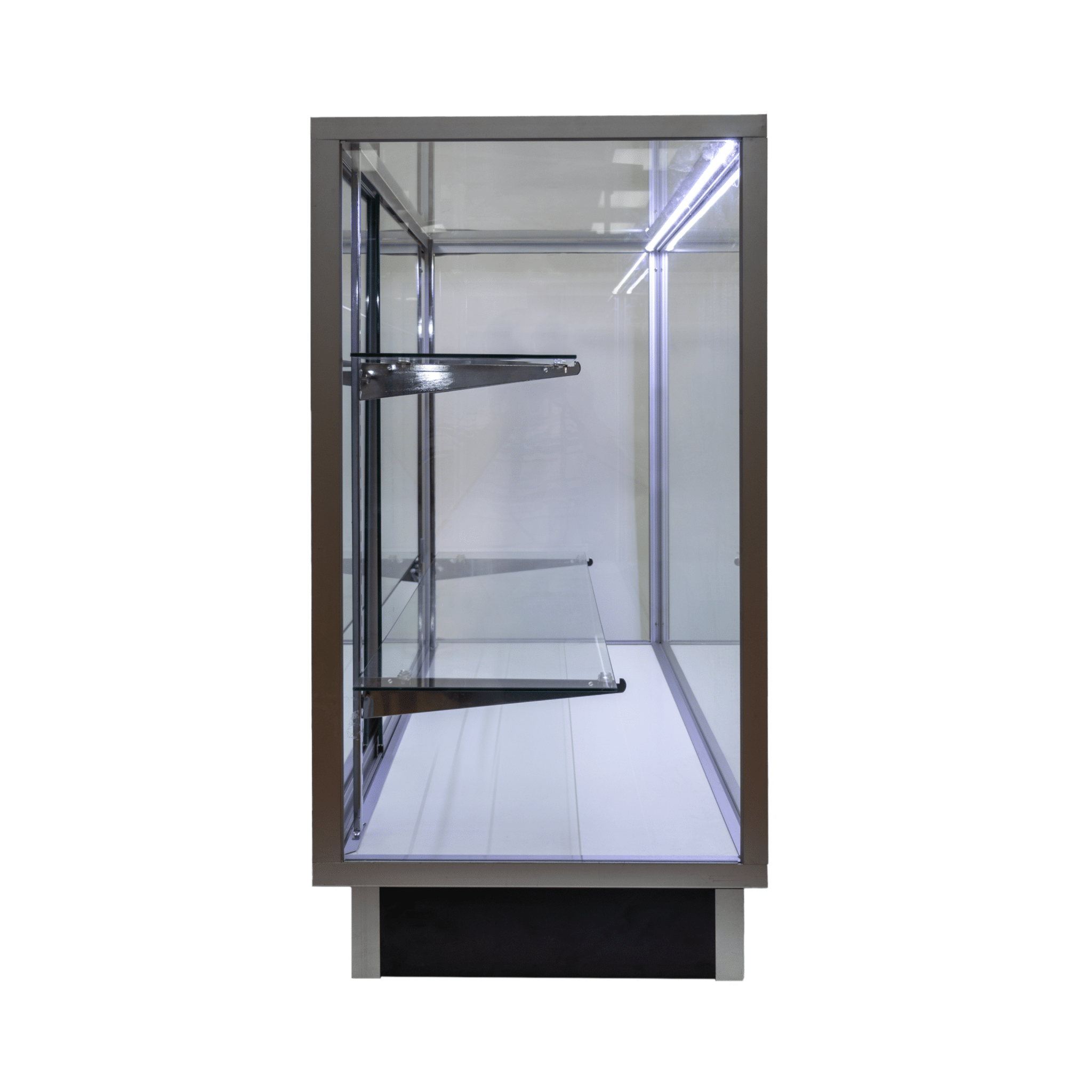 48" Silver Extra Vision Display Case | Glass Display Case with LED