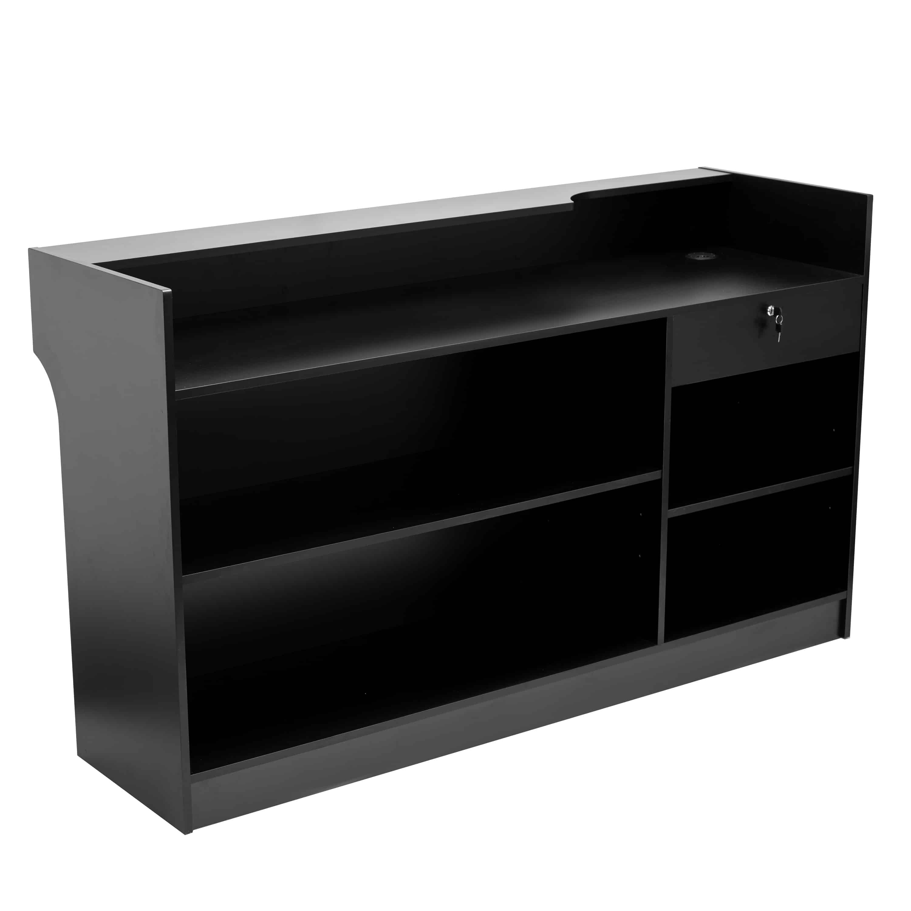 72" Black Cash Wrap Counter | Retail Fixtures