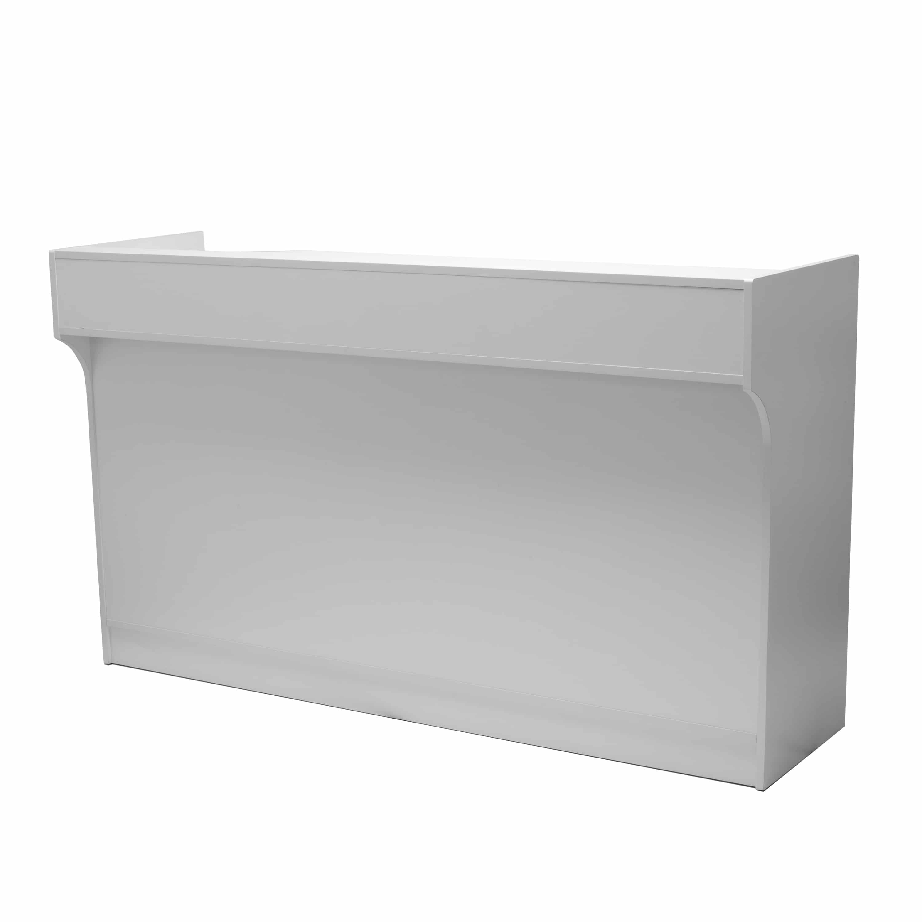 72" White Checkout Counter | Ledgetop