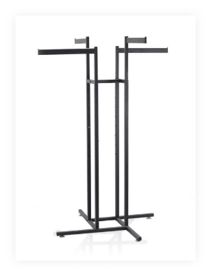 4 Way Clothing Racks | Boutique Clothing Racks | Multiple Colors