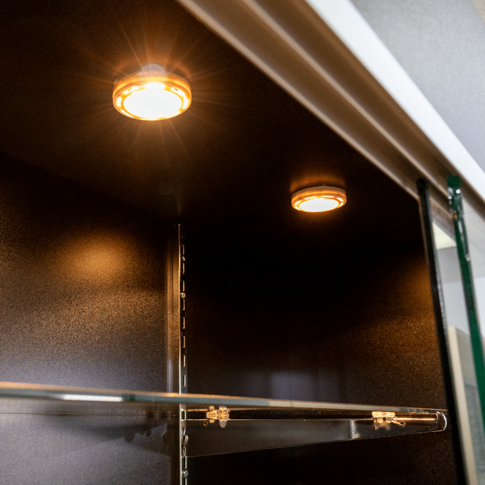 78" Black Wall Display Case | Black Wall Showcase