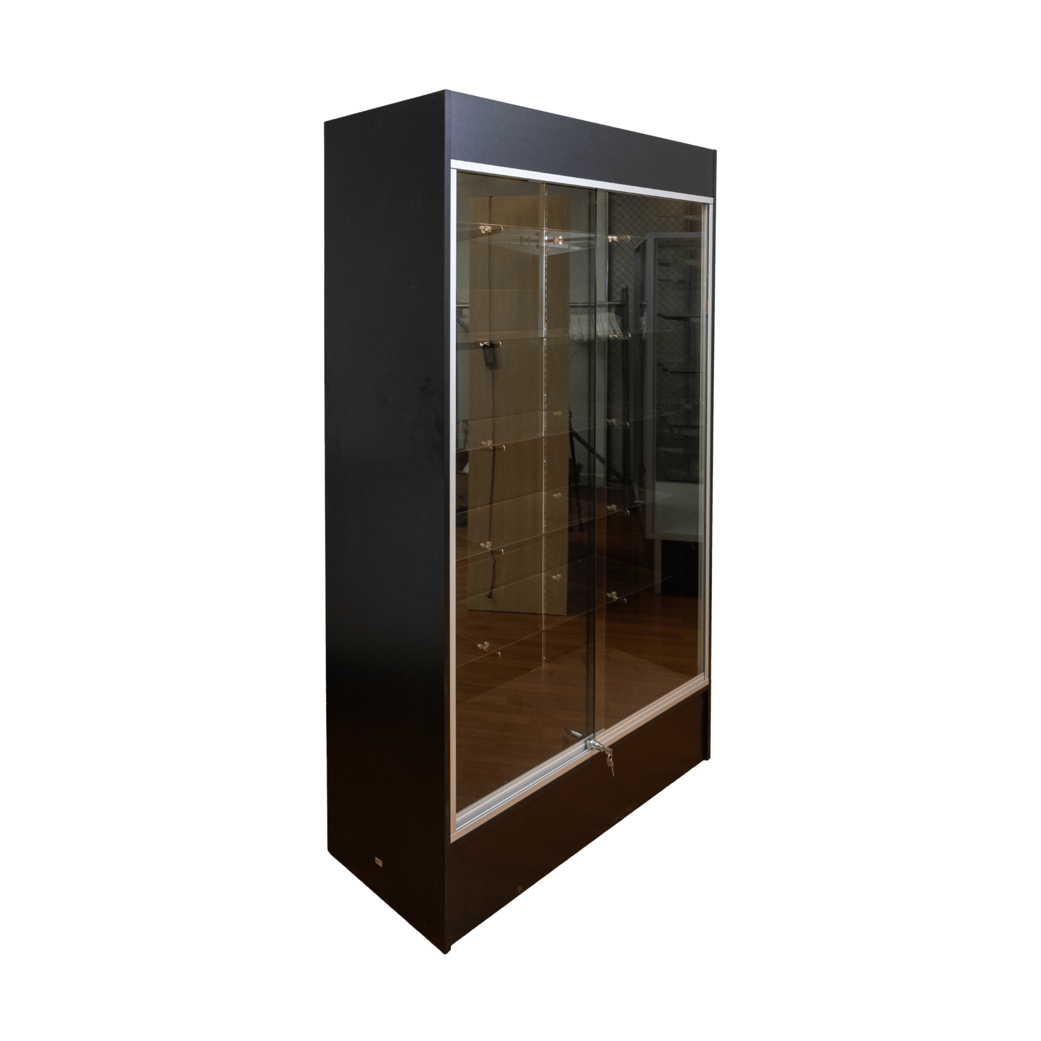 78" Black Sports Memorabilia Display Case | Full Vision