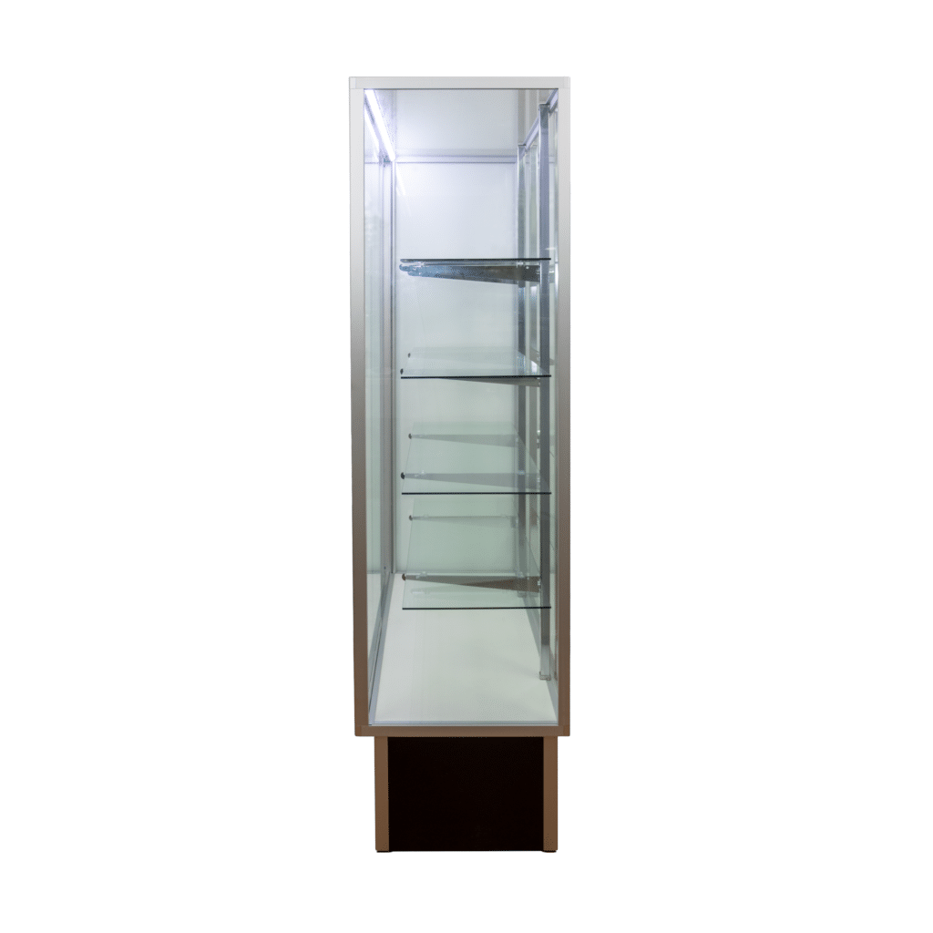 72" Silver Wall Display Case | Extra Vision Wall Showcase