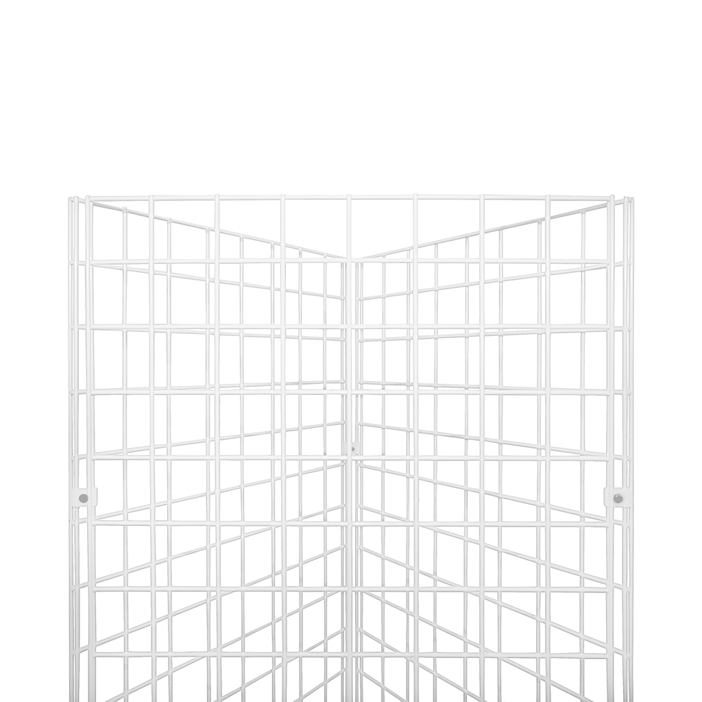 White Gridwall Triangle Tower | Retail Fixtures