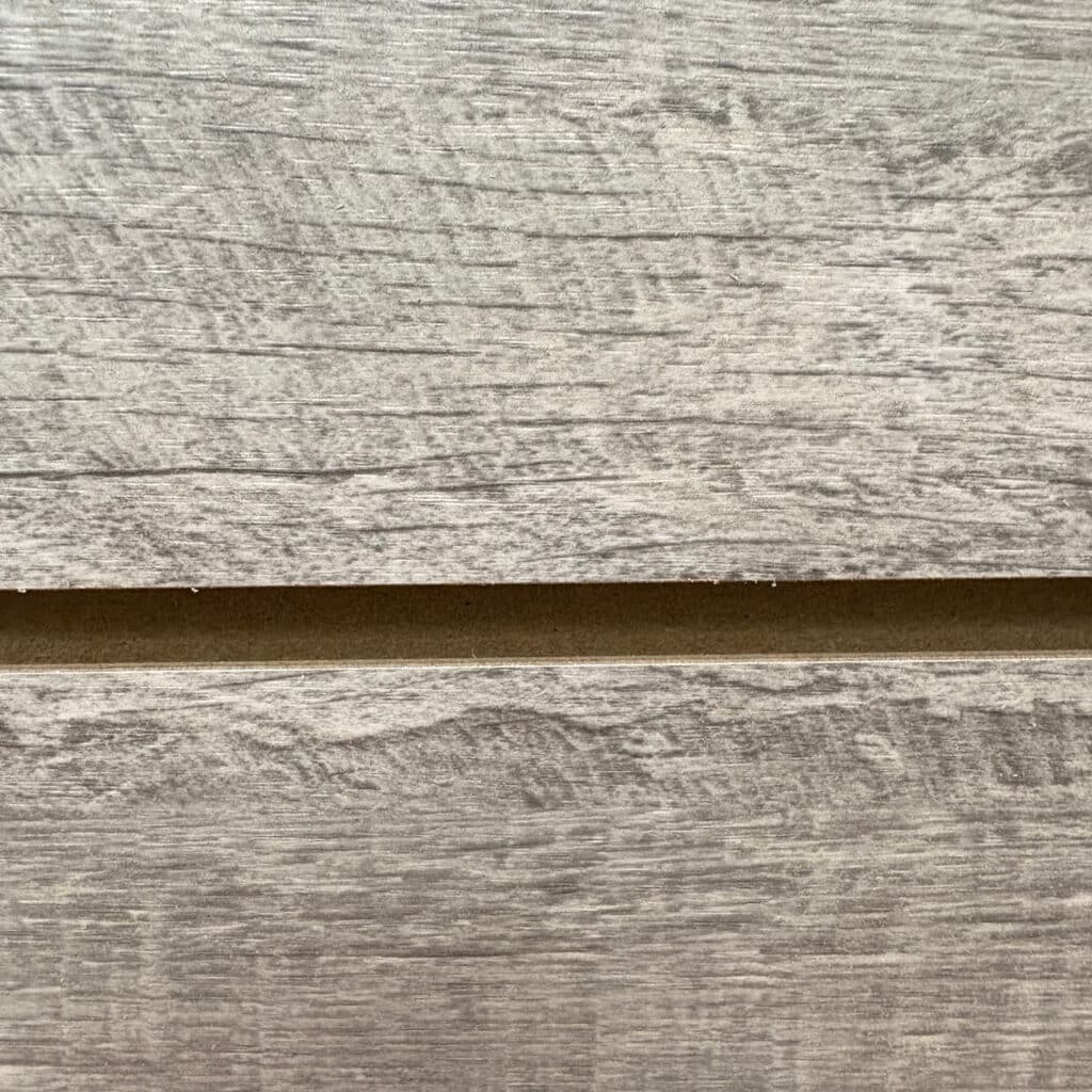 Gray Woodgrain Slatwall Panel | Fast Shipping Available