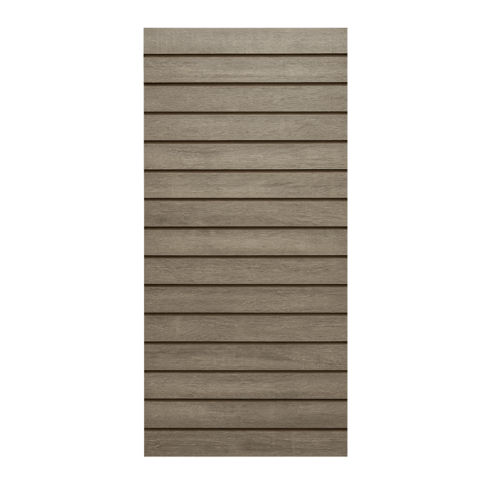 Gray Woodgrain Vertical Slatwall Panel | Fast Shipping Available