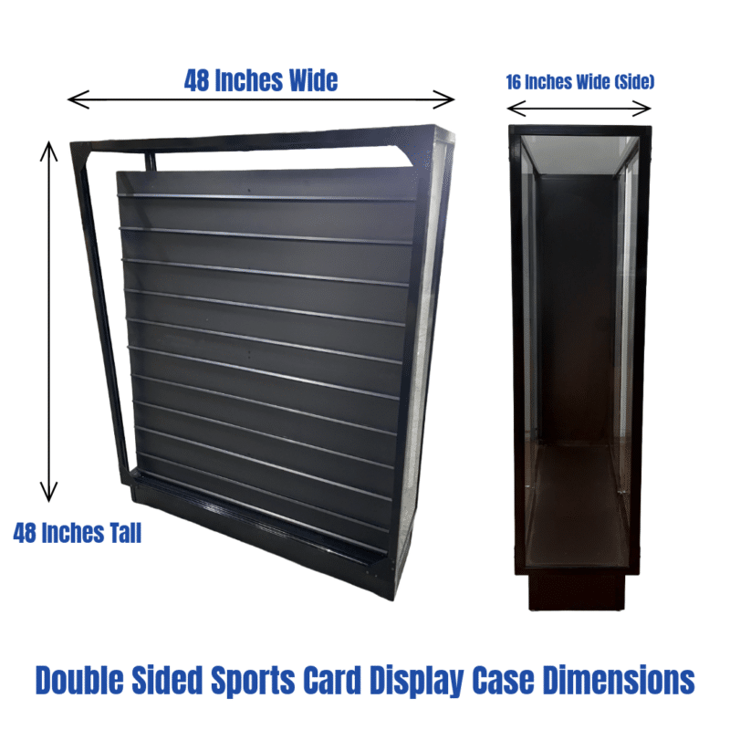 White Double Sided Sports Card Display Case | with LED