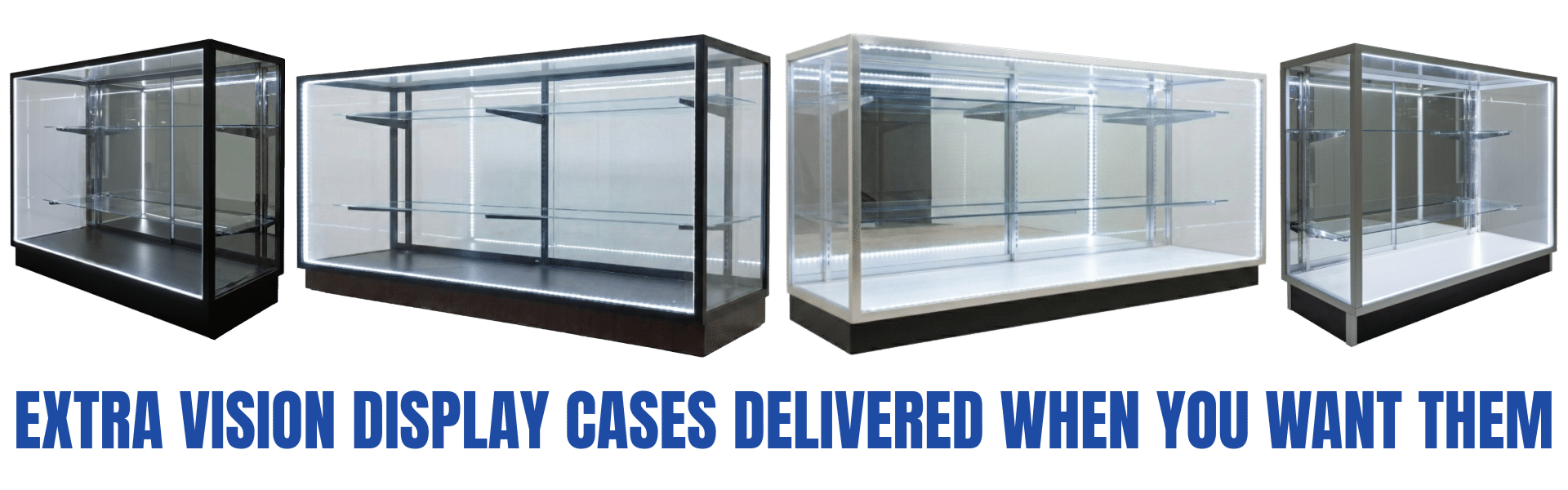 Extra Vision Display Cases | Glass Display Cases | Fast Shipping