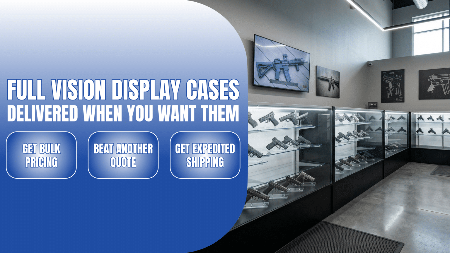 Full Vision Display Cases | Retail Fixtures