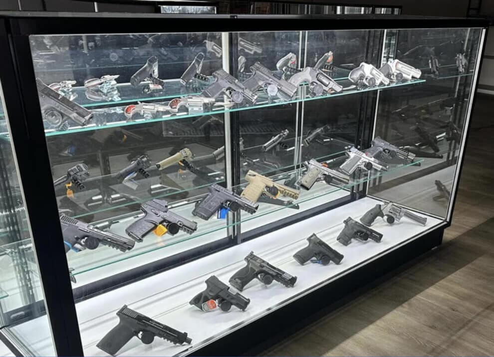 70" Black Gun Display Case | Extra Vision