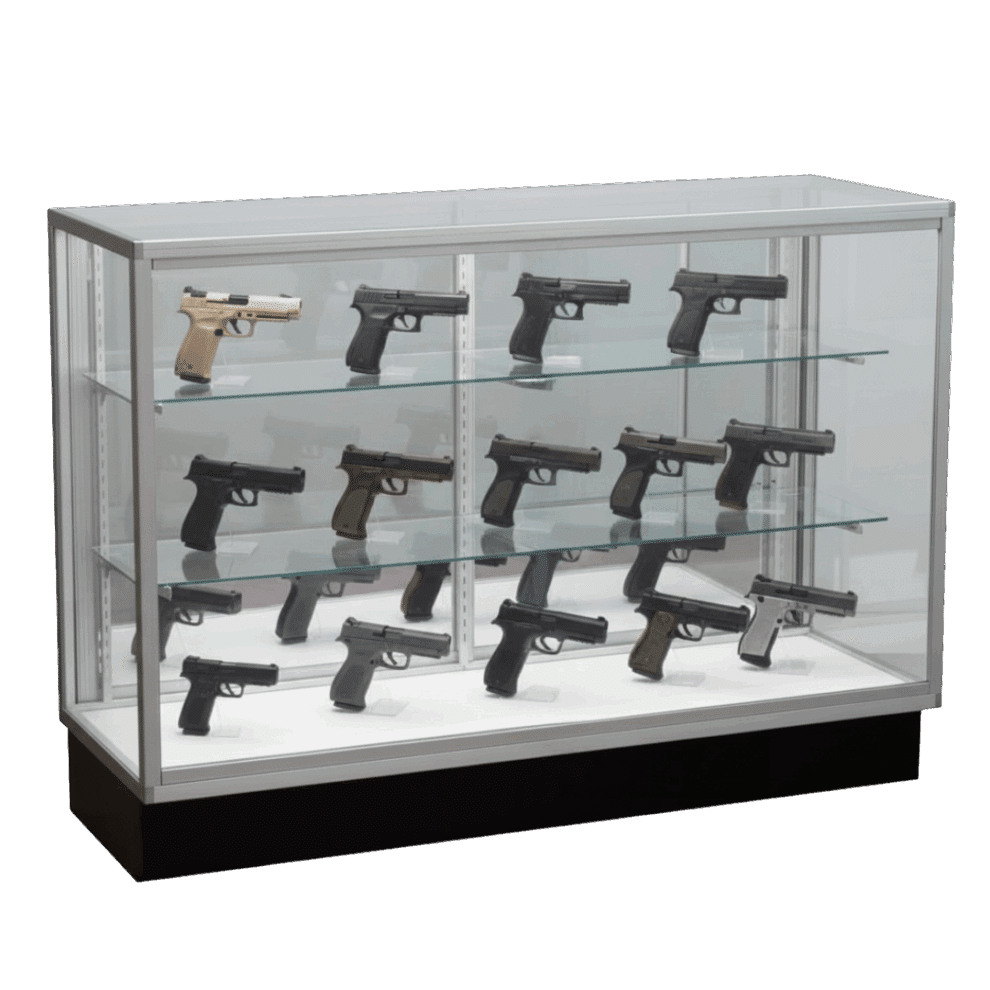 70" Silver Gun Display Case | Extra Vision